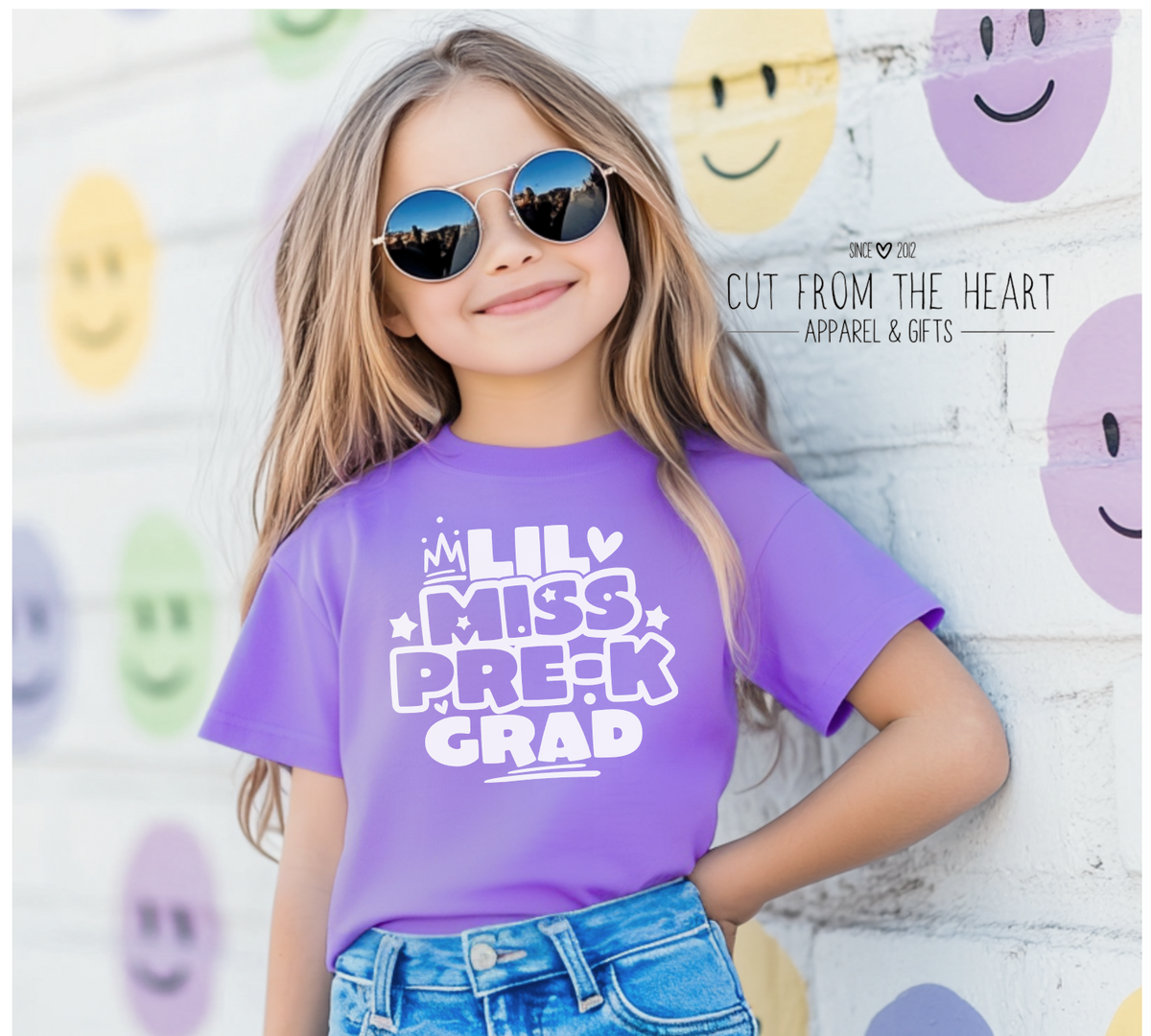 Lil Miss Pre-K Grad - Purple Shirt – Cut From the Heart