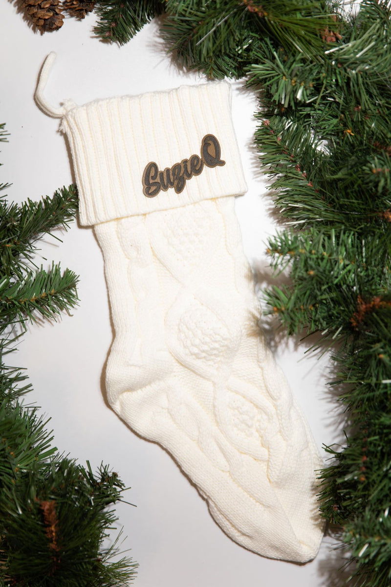Personalized Leather Patch Stocking – Cut From the Heart